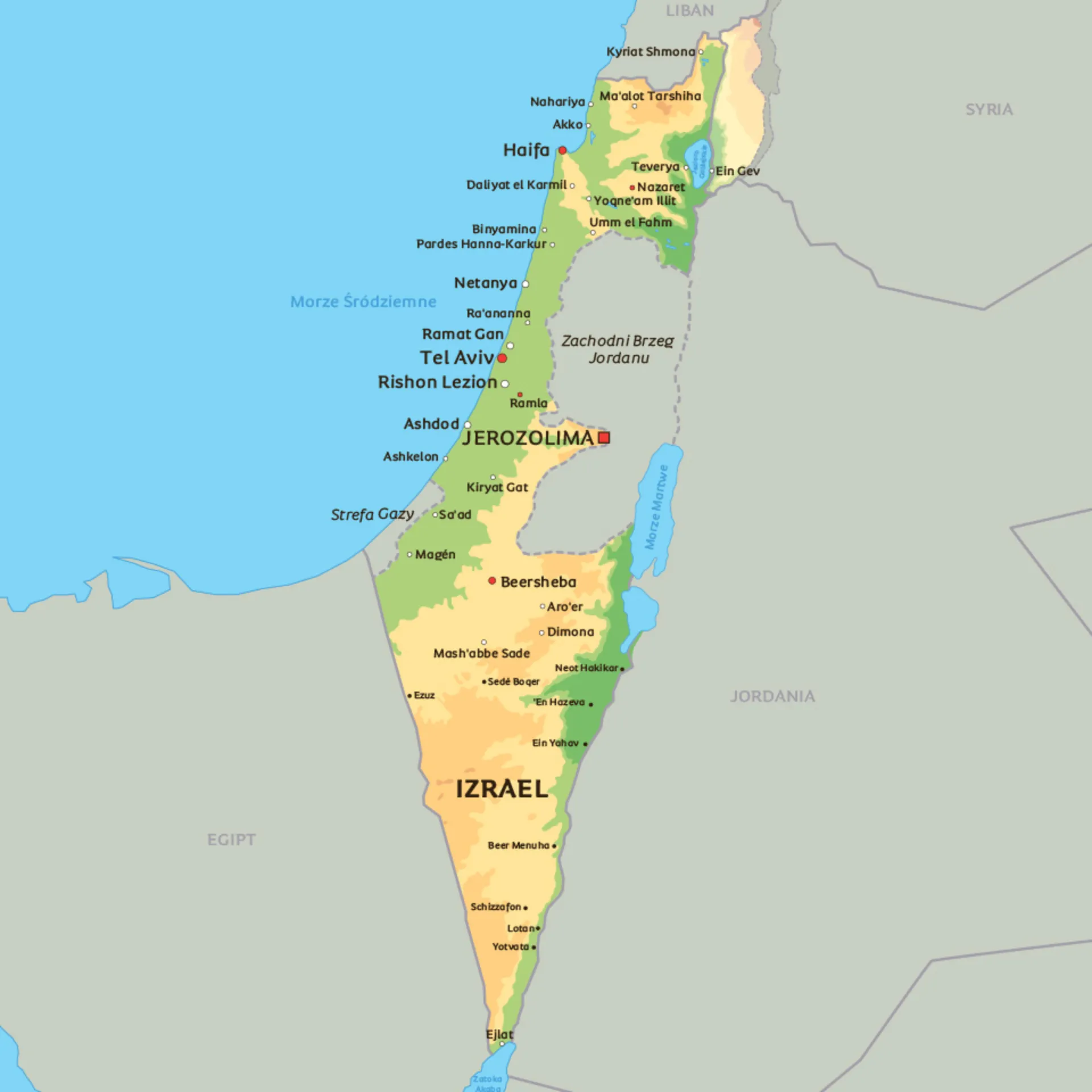 Mapa Izraela