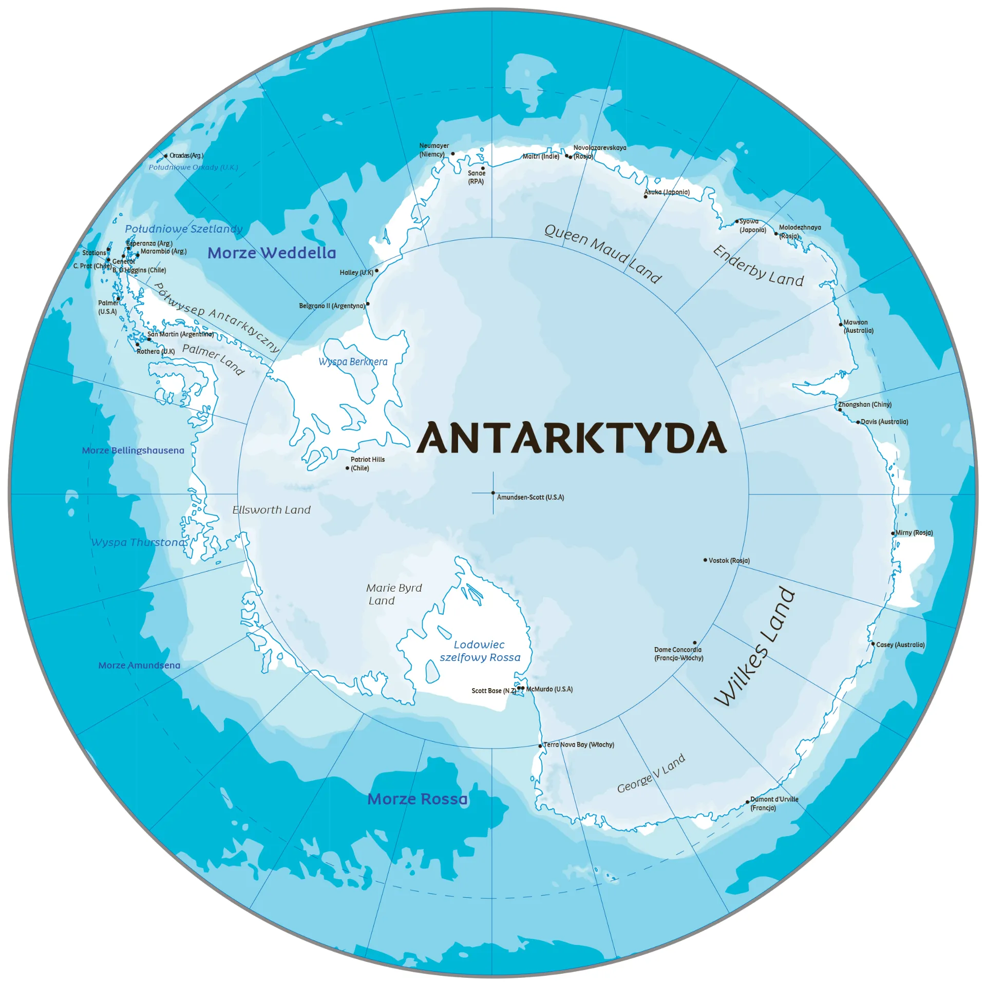 Mapa Antarktydy