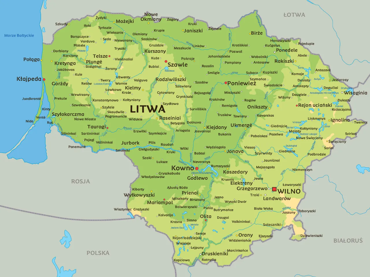 Mapa Litwy