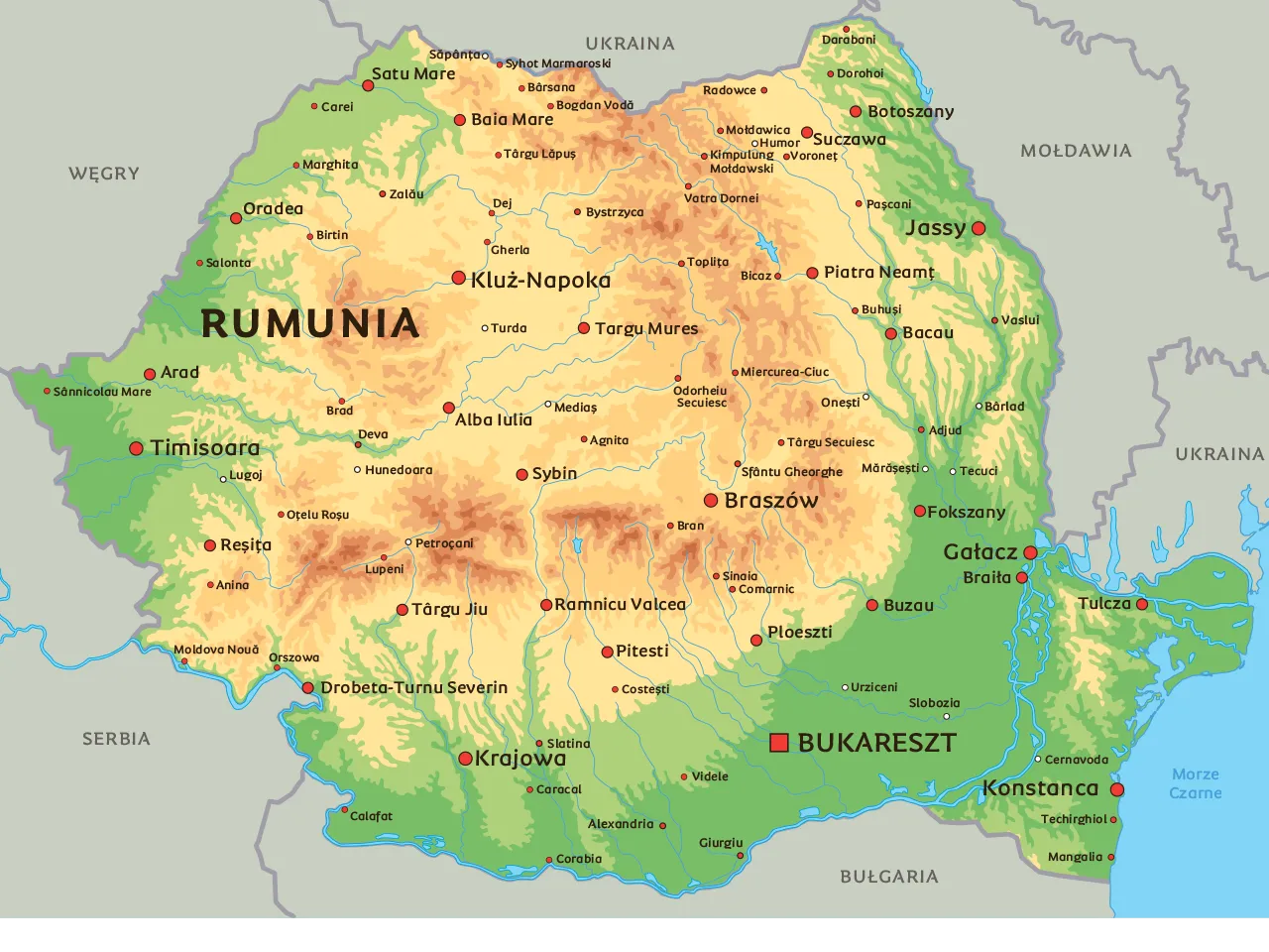 Mapa Rumunii