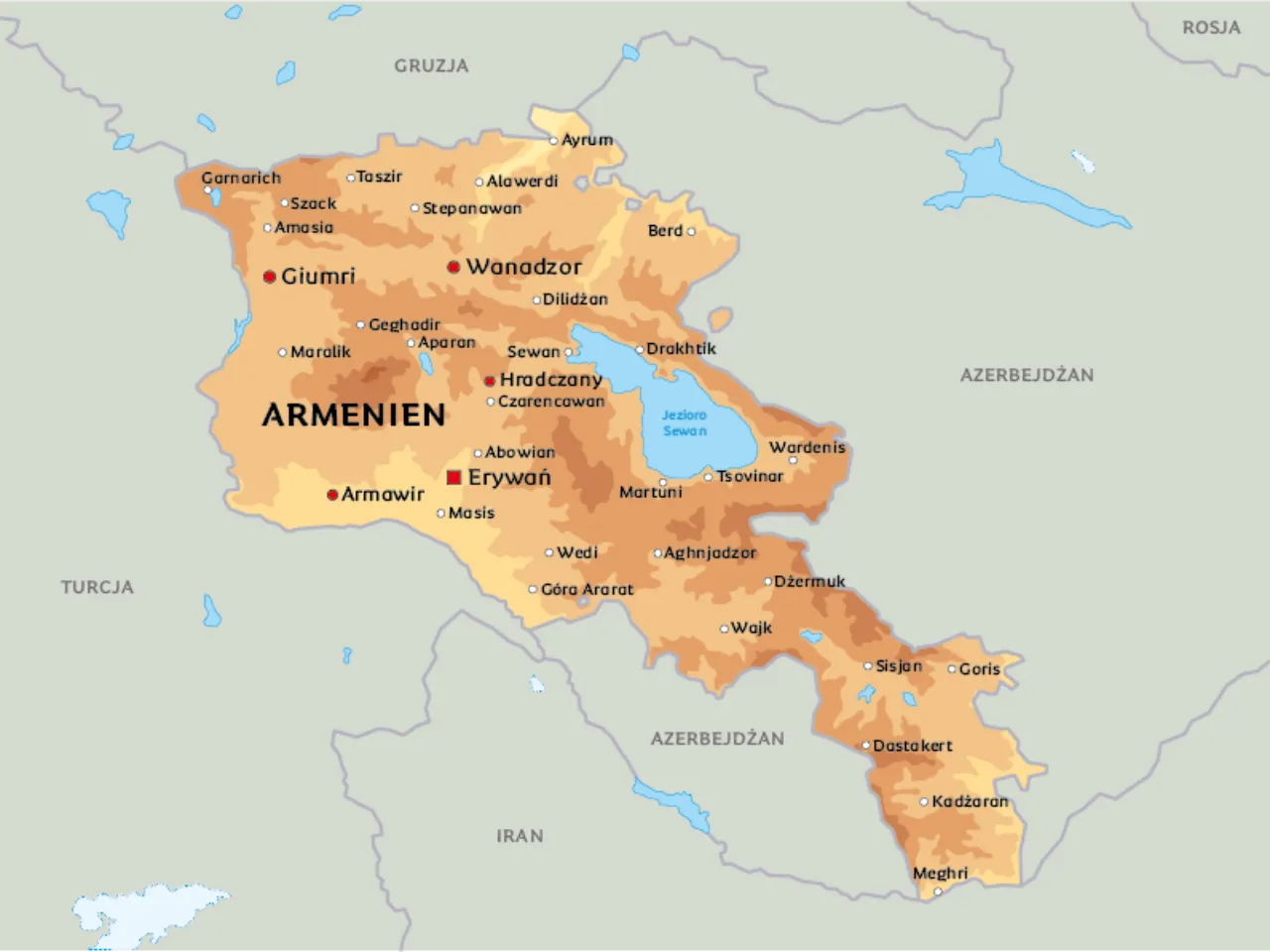 Mapa Armenii