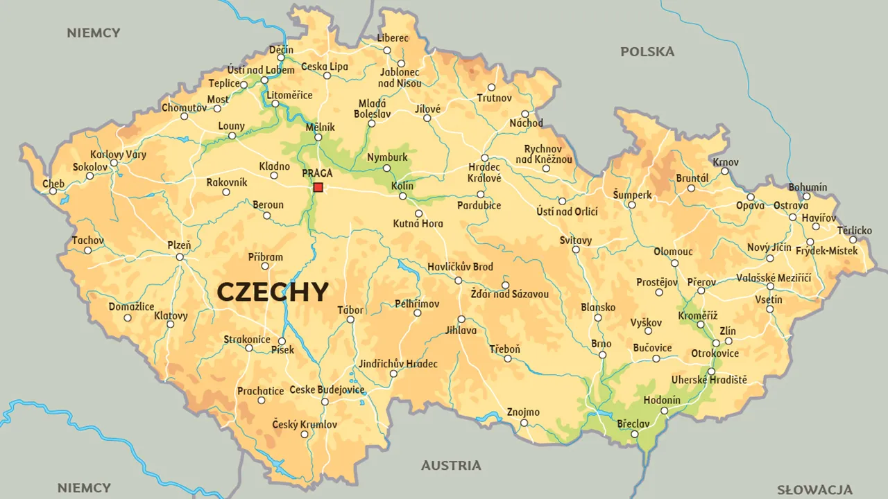 Mapa Czech