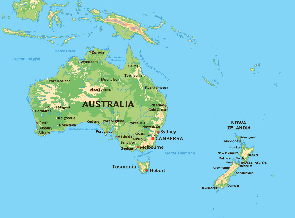Mapa Australii